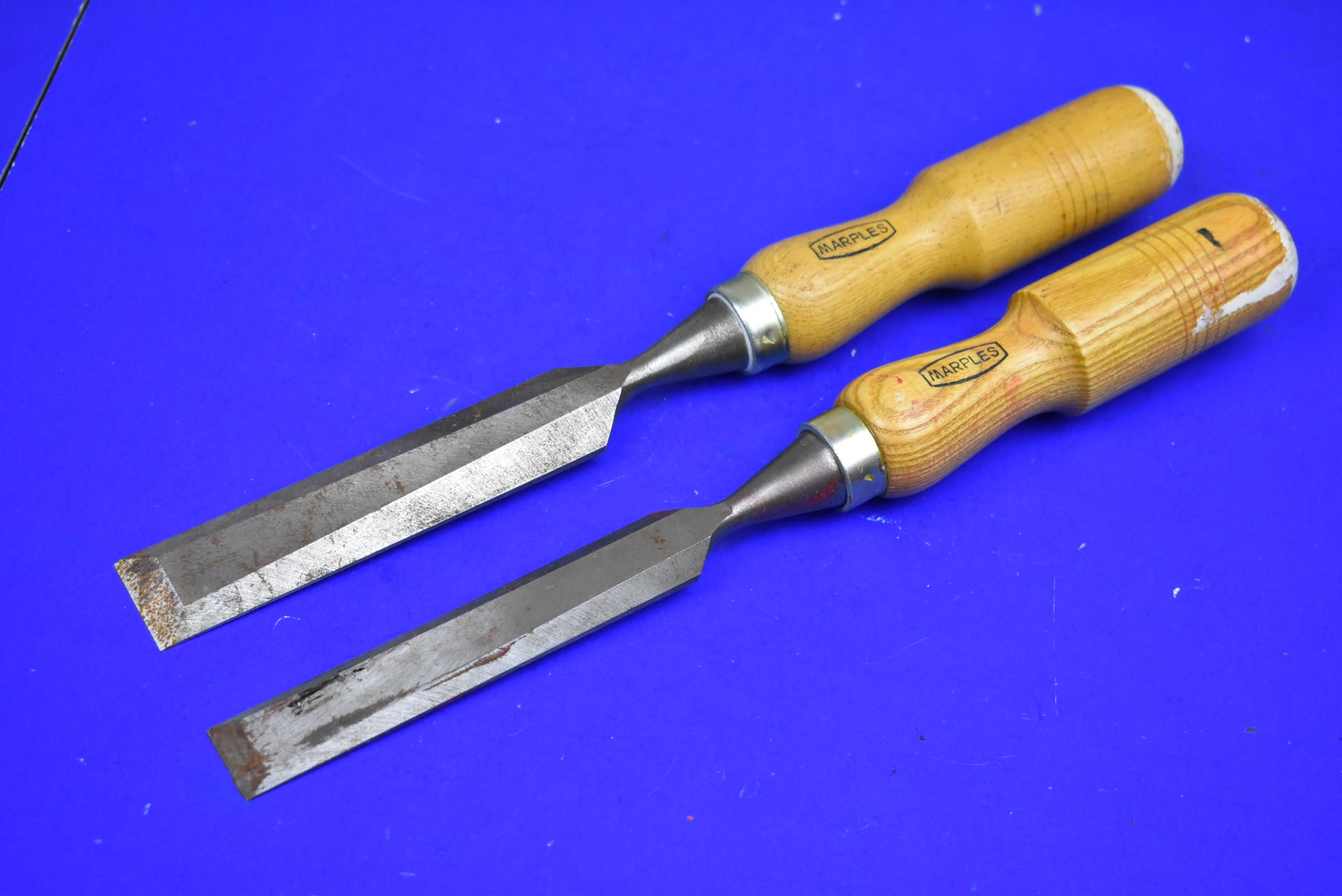 Two Good Used Marples Bevel Edge Chisels, 1" & 3/4". 80217229 - G&M Tools