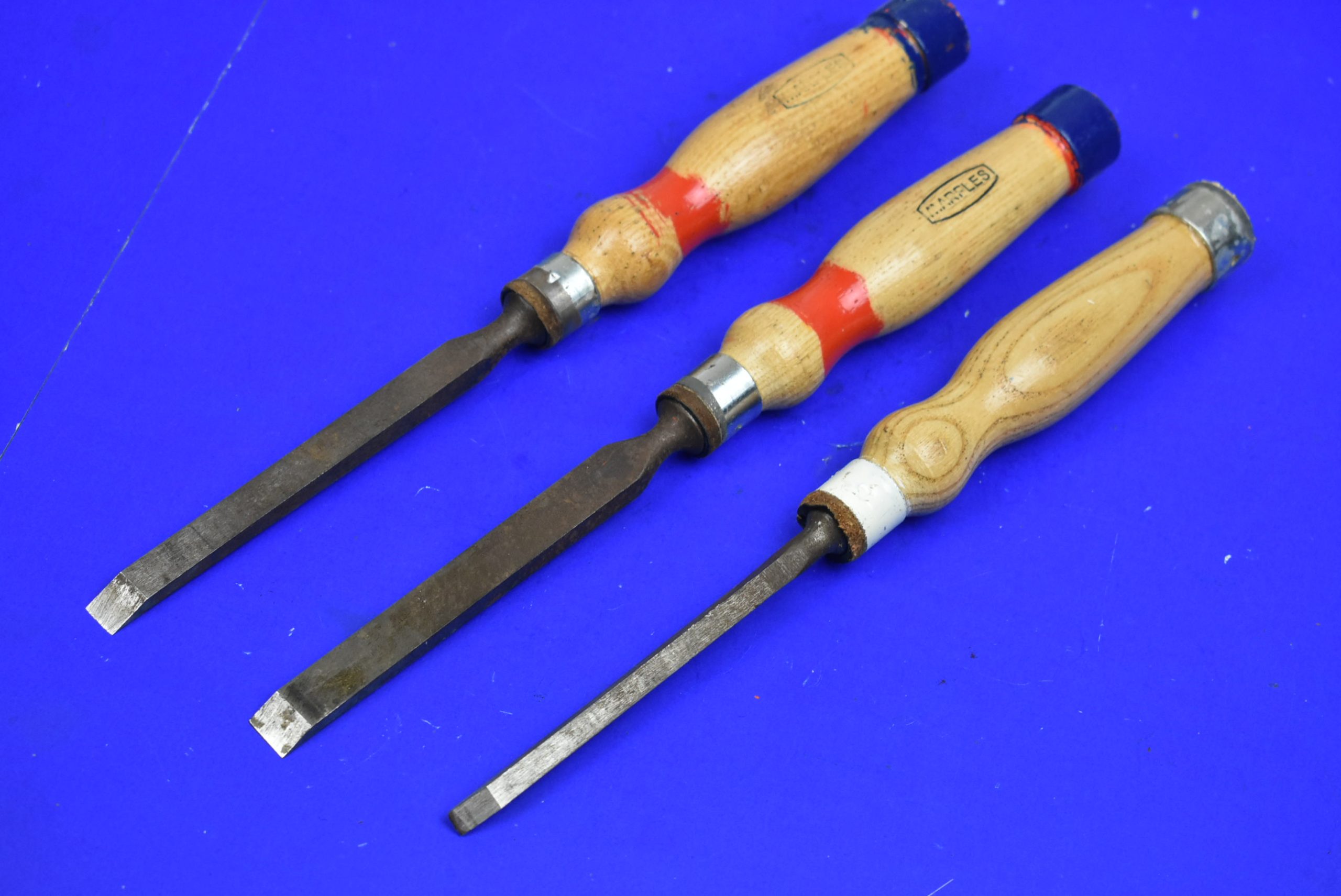 Three Good Used Marples "Registered" Mortice Chisels. 1/4", 5/16" & 1/2 ...