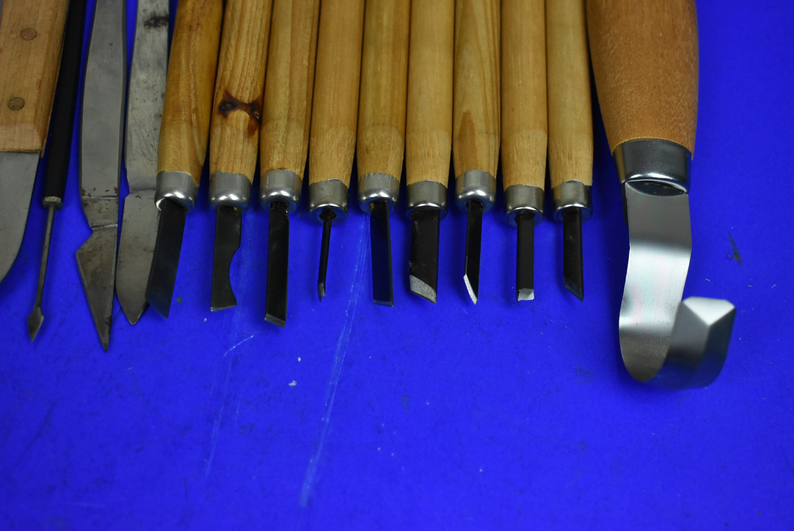 14 Items. Chip Carving Tools + Erik Frost Double Edge Hook Knife ...